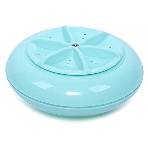 ONENUSYON 3.8L Mini Portable Washing Machine,USB Ultrasonic Turbine Washing Machine Lightweight Washer,For Underwear Baby Clothes Socks ,White/Blue/Pink(Plastic(blue))