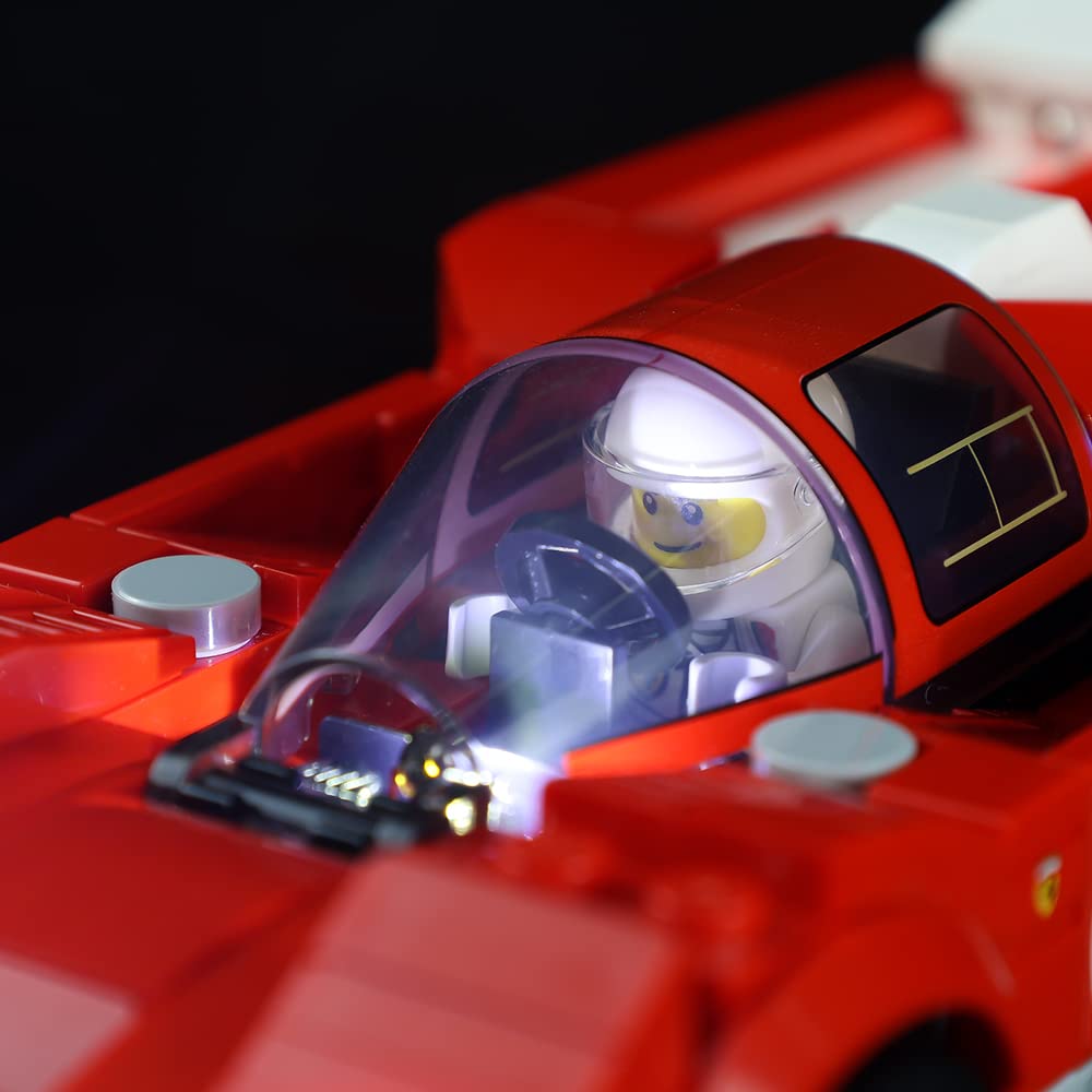 Kyglaring LED Lighting Kit Only Lights Set Designed for Lego 1970 Ferrari 512 M 76906 Model Building Kit - Without Lego Set (Classic Version)