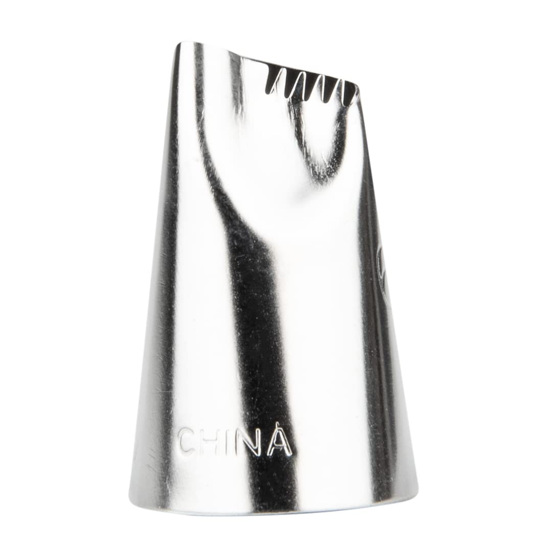 Restaurantware Pastry Tek Leaf Icing Tip 1 Reusable Piping Tip - #65 Dent-Resistant Stainless Steel Decorating Cake Tip Dishwasher-Safe Decorate Cupcakes Cakes or Cookies