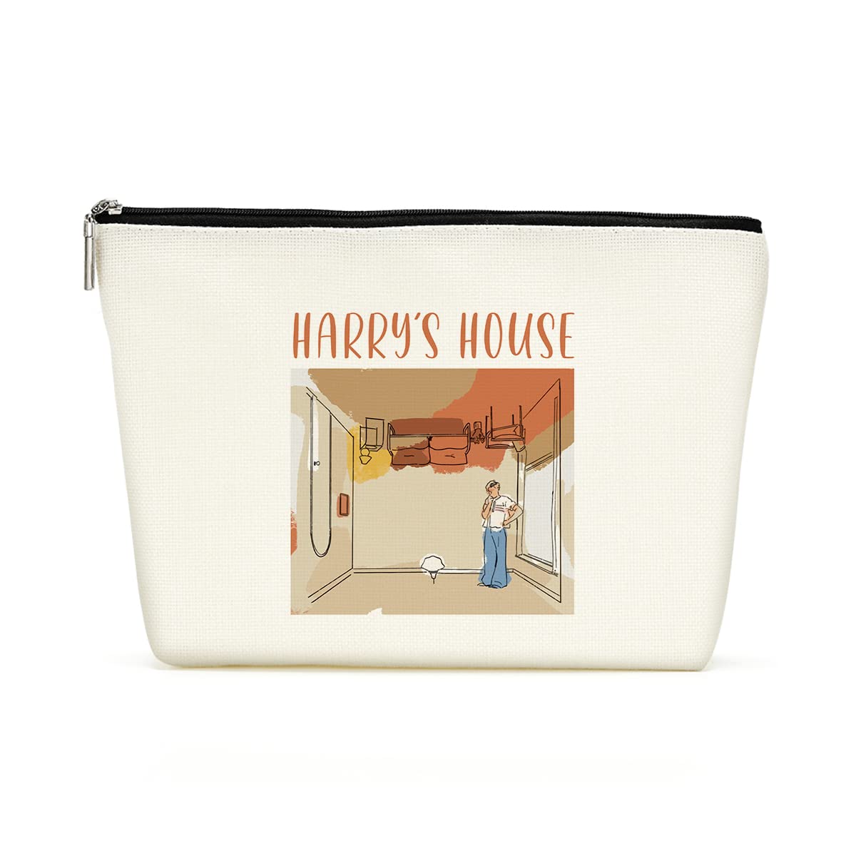 Decohim Cute House Makeup Bag Cosmetic Bag for Women Men House Decor Stuff Inspired Singer Fan Gift Album Gift for Music Lovers Fans Teenage Sister Daughter Best Friends Birthday Graduation Friendship