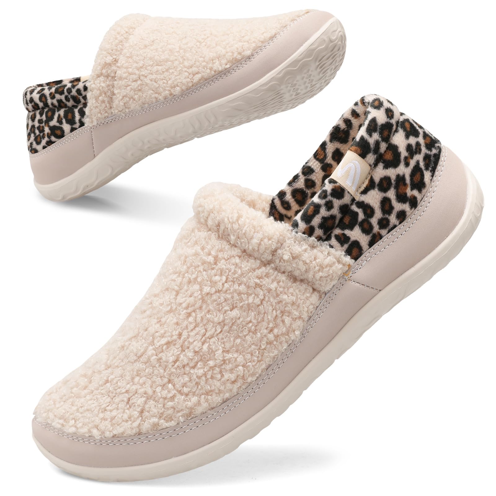 Spesoul Warm House Slippers for Women Men Fuzzy House Shoes Home Slipper Socks Outdoor Moccasin Slippers Sneakers Closed Back Lightweight Barefoot for Bedroom Office Travel 9-10 Women/7-7.5 Men