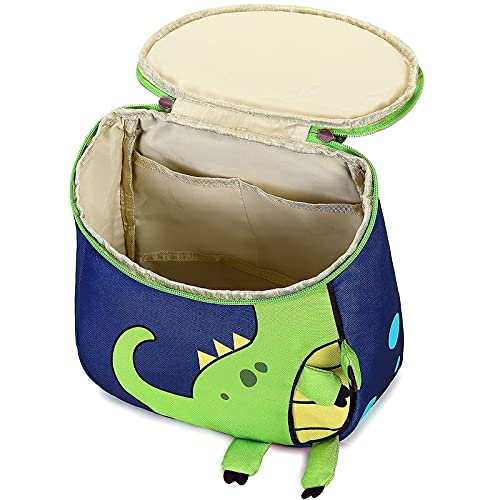 Bluboon Toddlers Backpack for Girls Cute Preschool Backpack 3D Schoolbag Toddler Bookbag for Kids (Dinosaur Green)