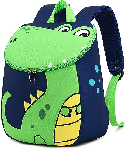 Bluboon Toddlers Backpack for Girls Cute Preschool Backpack 3D Schoolbag Toddler Bookbag for Kids (Dinosaur Green)