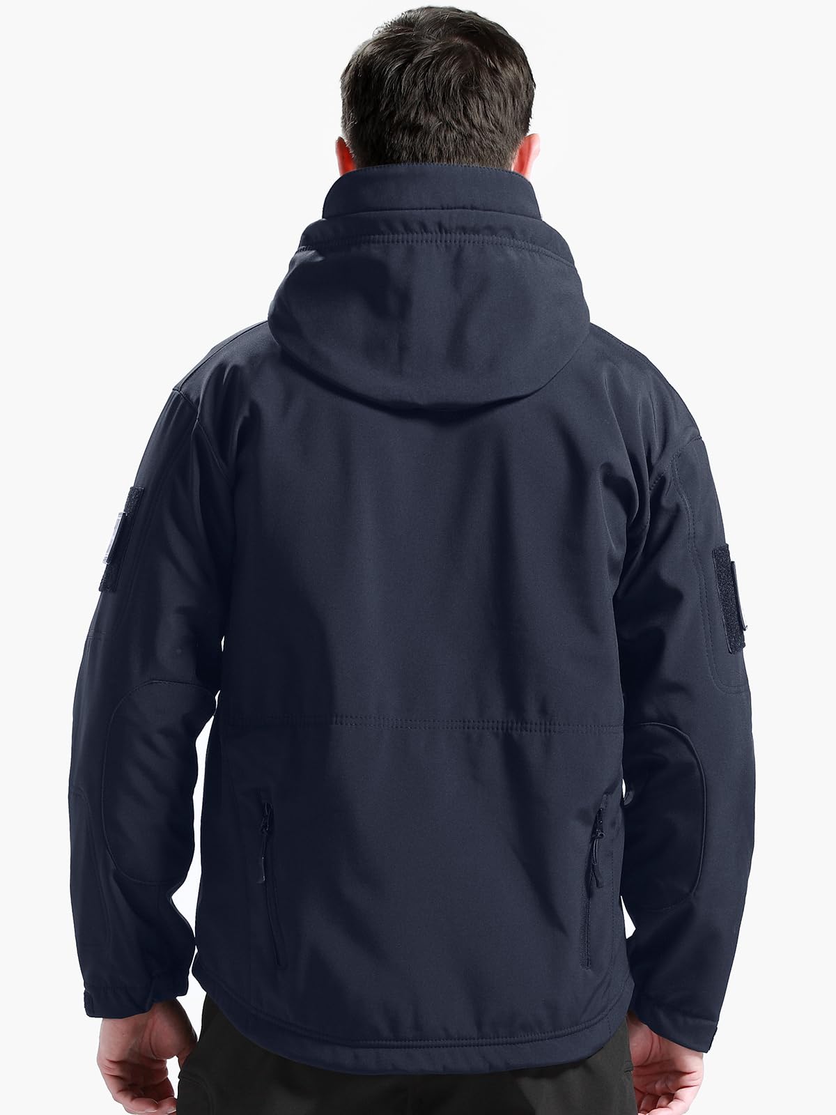 FREE SOLDIER Men's Outdoor Waterproof Soft Shell Hooded Military Tactical Jacket (Dark Navy XX-Large/US)