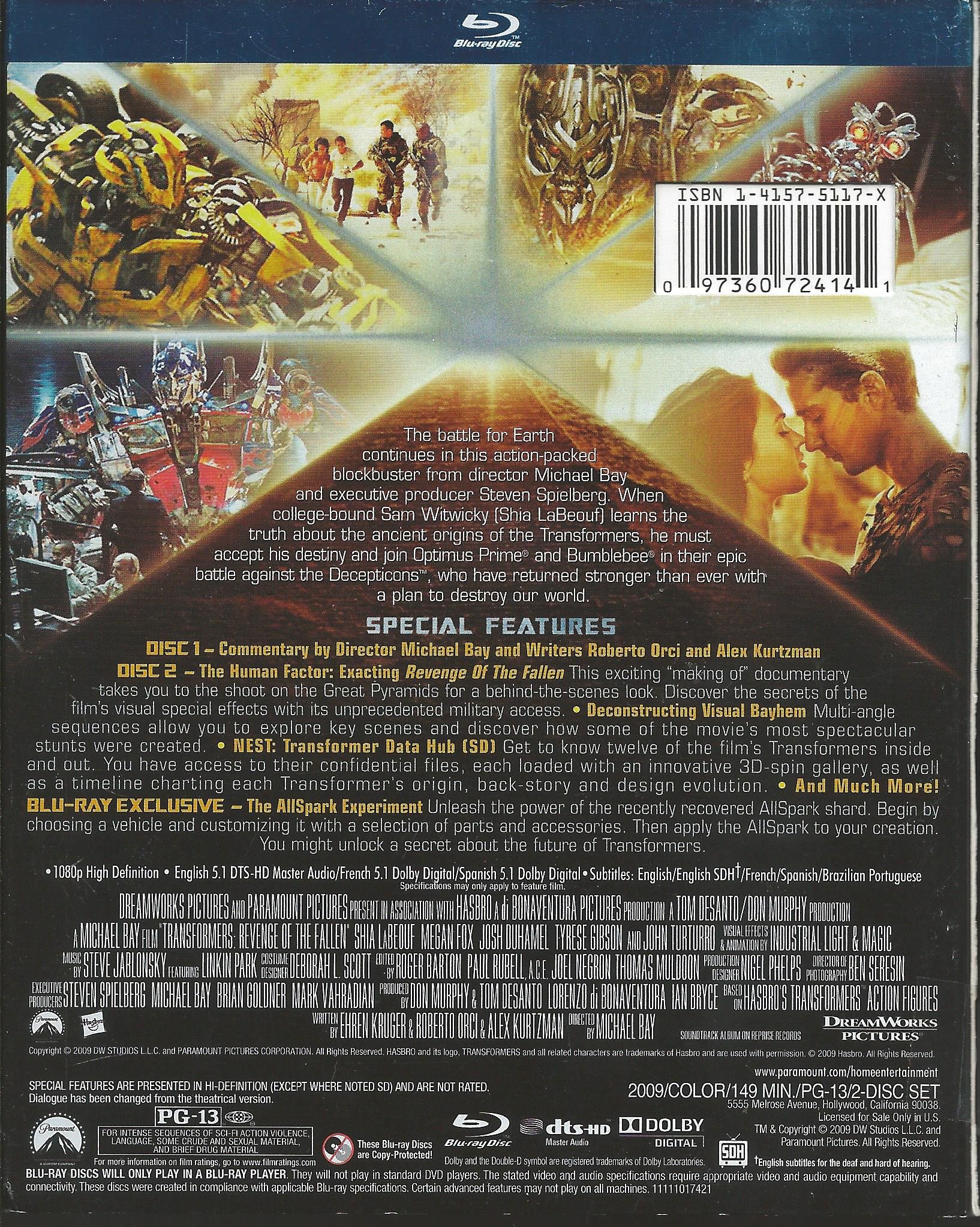 Transformers: Revenge of the Fallen (Two-Disc Special Edition) [Blu-ray]