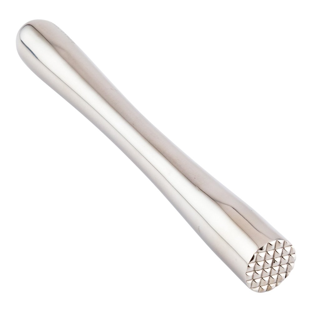 Restaurantware Bar Lux 8 Inch Muddler For Cocktails 1 Premium Ice Crusher Tool - Comfortable Hold Durable Stainless Steel Mojito Muddler For Making Mint Or Fruit Based Drinks For Home Bars