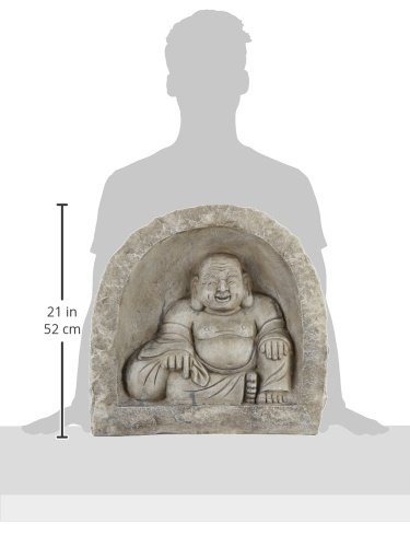 Design Toscano CS40170 Buddha Sanctuary Asian Garden Statue, Faux Stone Finish