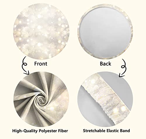 DORCEV Diameter 6.5ft Gentleman Tuxedo Round Backdrop Black and White Suit Bow Tie Botton Gold Glitter Black Curtain Pattern Photography Background for Father's Day Baby Boy Shower