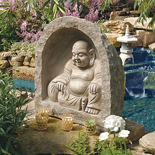 Design Toscano CS40170 Buddha Sanctuary Asian Garden Statue, Faux Stone Finish