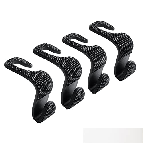 QODOLSI 2 PCS Bling Car Back Seat Headrest Hook, Crystal Back Seat Hanger Storage Organizer, Car Purse Bag Holder, Bling Rhinestone Car Interior Accessories for Women and Men (Black)