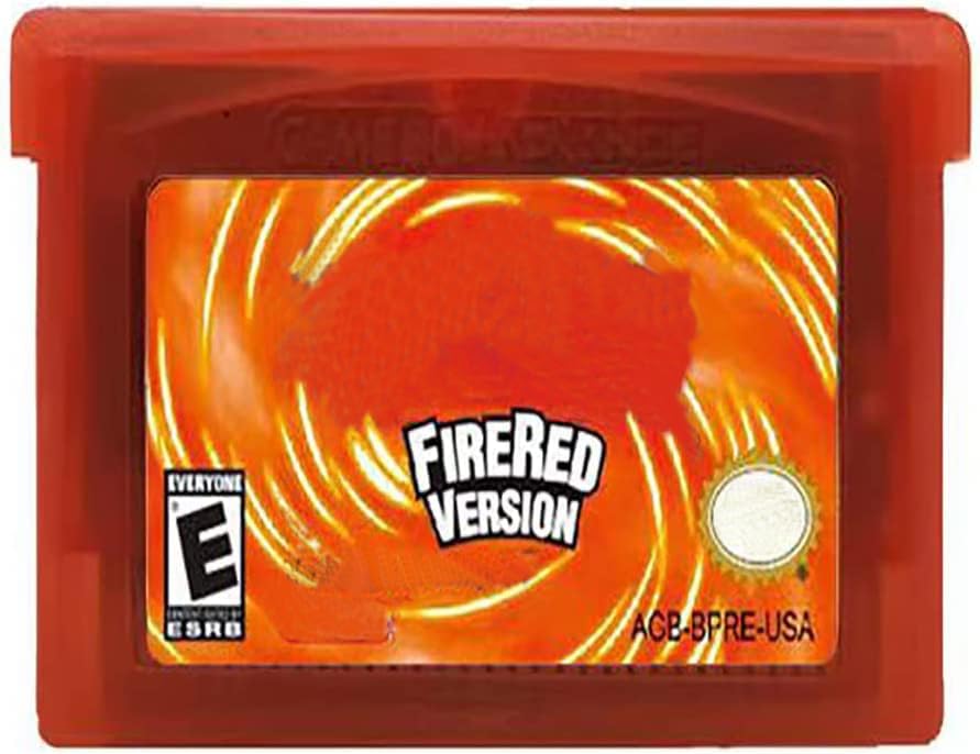 FUcopales 1 Piece for NDSL Game Cards (Fire Red Version),Third Party Cards Compatible with GBM/GBA/SP/NDS NDSL