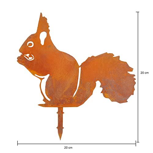 GZGNEEVL Garden Decoration Rusty Animal Garden Metal Art Corten Steel Outdoor Decor Squirrel Yard Handmade Decor