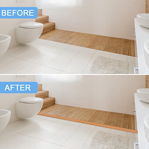 6.56 FT Carpet & Floor Transition Strip, PVC Self Adhesive Edging Trim Strip, Carpet Trim, for Edging Floors and Carpets with Height Less Than 0.2in/5mm (Brown Wood Grain)