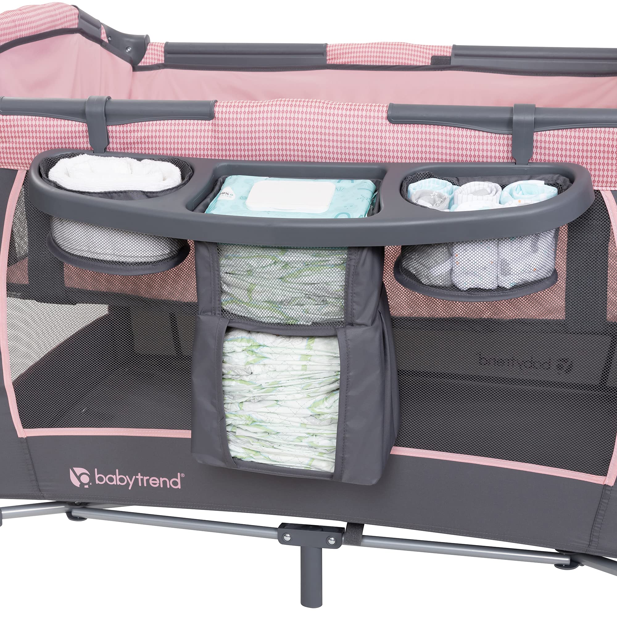 Baby Trend Lil' Snooze Deluxe III, Cozy Pink & Skyline 35 Travel System, Starlight Pink