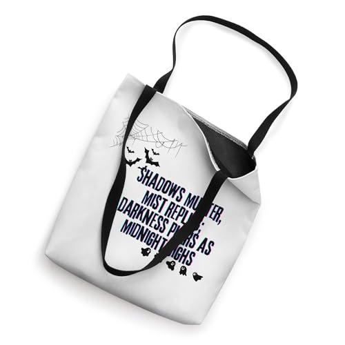 Darkness purrs as midnight sighs Tote Bag