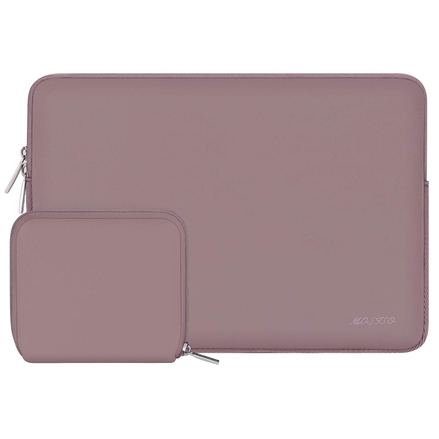 MOSISO Laptop Sleeve Compatible with MacBook Air 13 inch M3 A3113 M2 A2681 M1 A2337 A2179 A1932 / Pro 13 M2 M1 A2338 A2251 A2289 A2159 A1989 A1706 A1708, Neoprene Bag with Small Case, Brick Red