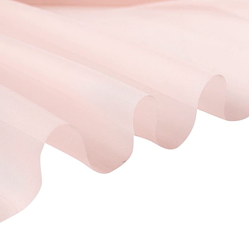 5x32 feet Rose Gold Premium Chiffon Sheer Curtain Panel Ceiling Backdrop Drape Wedding Party Events Reception Supplies