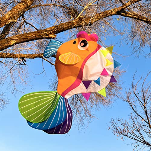 emma kites 29-inches Balloon Fish Windsock Hanging Décor for Garden Backyard Balcony Porch Campsite Decoration