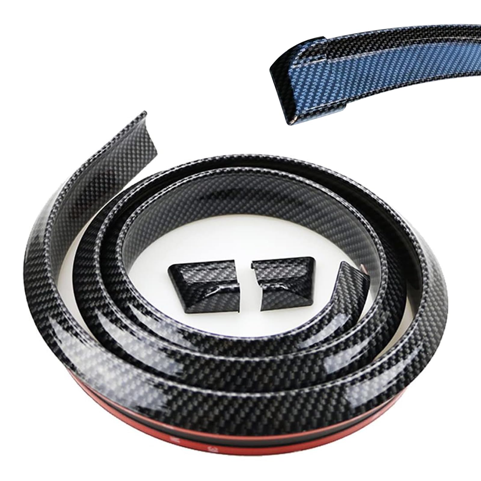 ZKFAR 1 PC Universal Car Decorative Strip, 59In Car Rubber Strip Bar Spoiler Tailfin, Car Trunk Spoiler Lip Kit, Fit for Most Cars (Carbon Fiber Black)