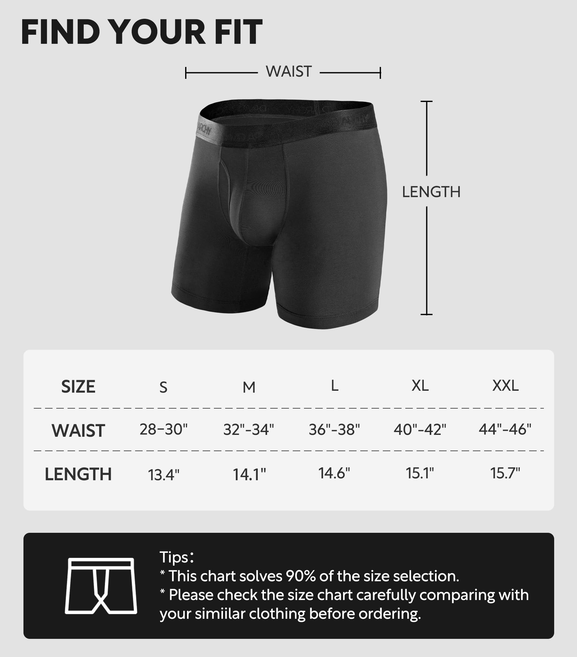 DAVID ARCHY Mens Underwear Ultra Soft Micro Modal Support Pouch Trunks Moisture Wicking Boxer Briefs for Men 3 Packs (S, Black)