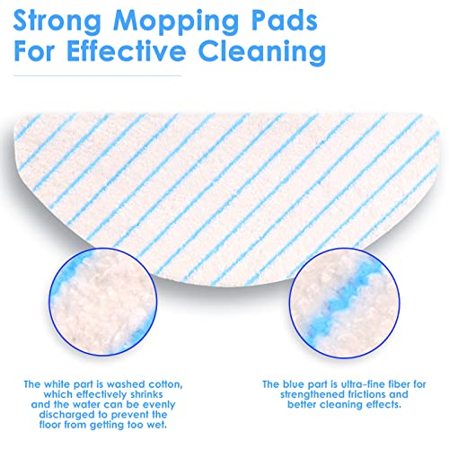 (50 Pieces) CHAIN PEAK Disposal Mop Pads for ECOVACS DEEBOT OZMO T8/ T8+/ T8 AIVI/ T9/ T9 MAX Vacuum Cleaner Wipes, Wiping Pads, One Time Use Mopping Cleaning Cloths