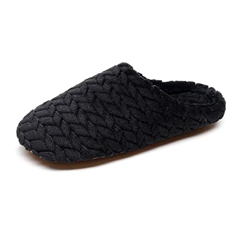Crazy Lady Women's Fuzzy House super light Slippers Fluffy Furry Fur Slippers Scuff Outdoor Indoor Warm Cozy Plush Bedroom Shoes Soft Flat Comfy Anti-Slip(9-10)