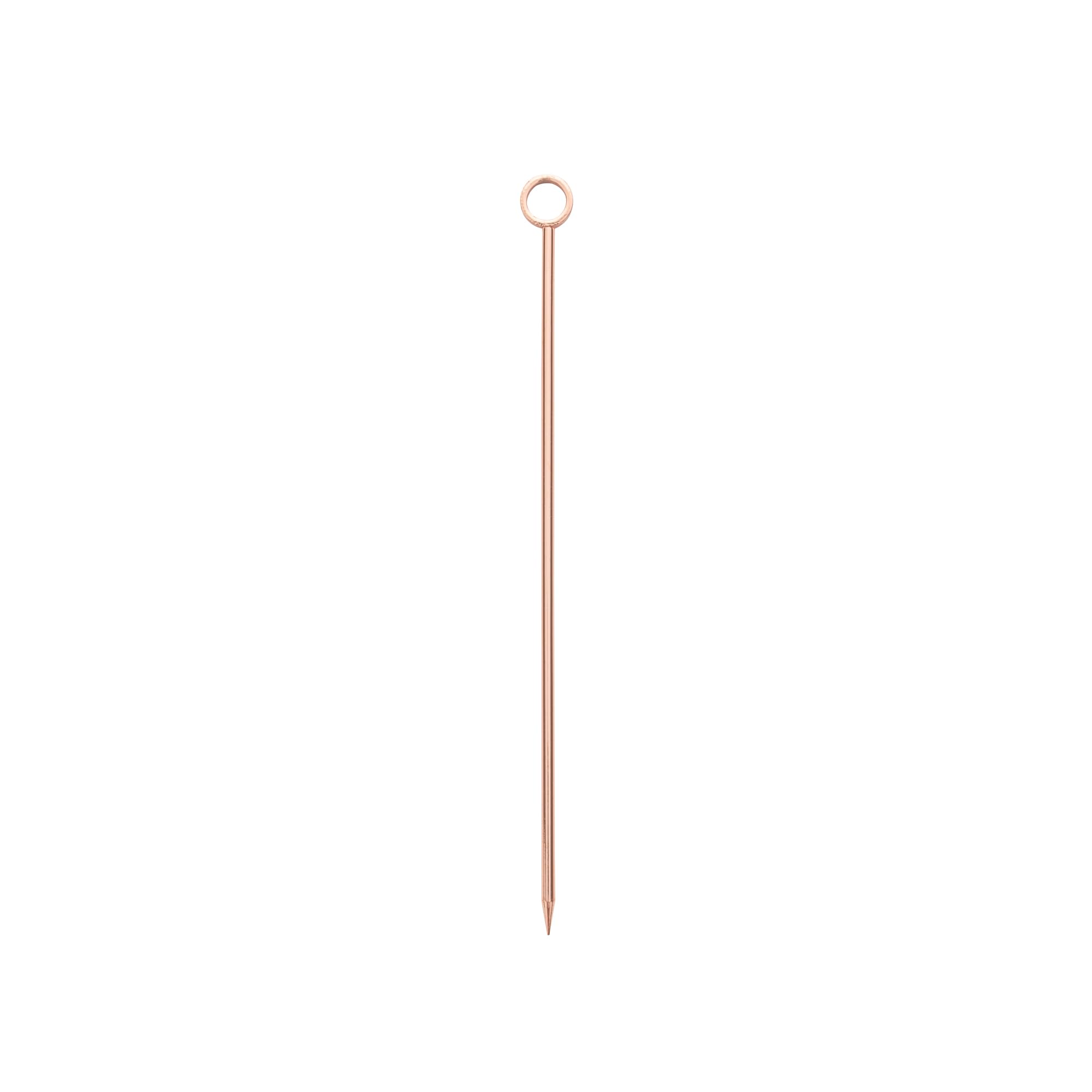 Restaurantware 4.5-inch Stainless Steel Cocktail and Martini Picks: Perfect for Professional Bars or At Home Use - Copper Plated Skewer For Fruit or Olive Garnishes - 10ct Toothpicks