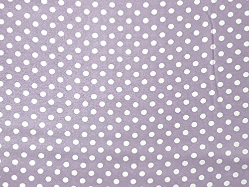 Stitch & Sparkle Bamboo Rayon Fabric Cotton 42/44 Width, by The Yard, Polka Dot Lilac