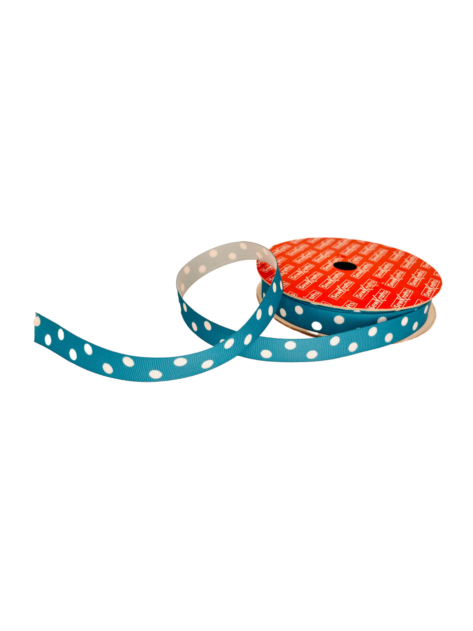 Grosgrain Polka Dot Ribbon for Gift Wrapping, Hair Bows & Party Decorations - 5/8" x 10 Yards, Perfect Easter Ribbon for Spring Crafts, Multi-Purpose Festive Ribbon [Sea Green]
