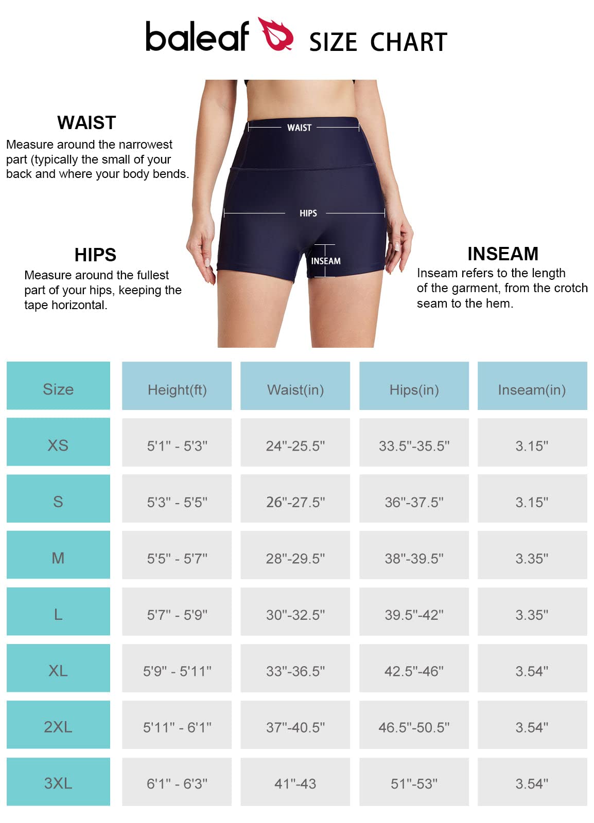 BALEAF Women's 3" High Waisted Swim Bottoms Bathing Suit Boy Shorts Tummy Control Full Coverage Swimsuit Bottoms Modest Navy Blue XL