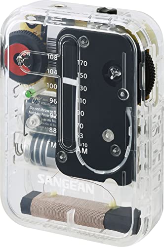 Sangean SR-32CL AM/FM Pocket Analog Radio (Clear)