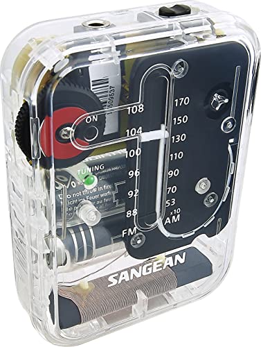 Sangean SR-32CL AM/FM Pocket Analog Radio (Clear)