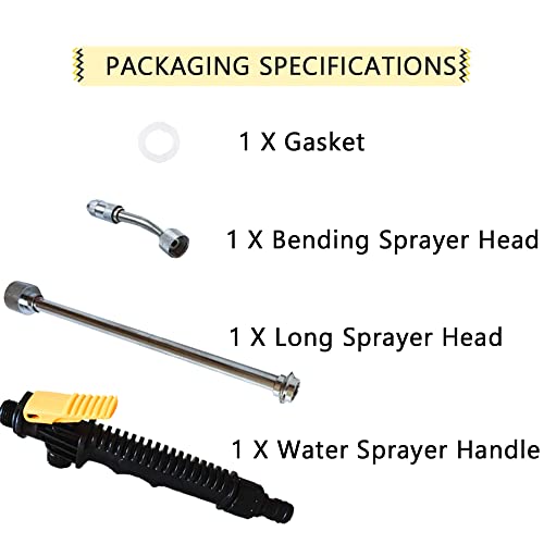 Watering Wand, Water Sprayer, G3/8in Dn10 2-in1 High Pressure Adjustable Water Sprayer Flower Watering Nozzle 22.8in For Gardens Orchards Greenbelts