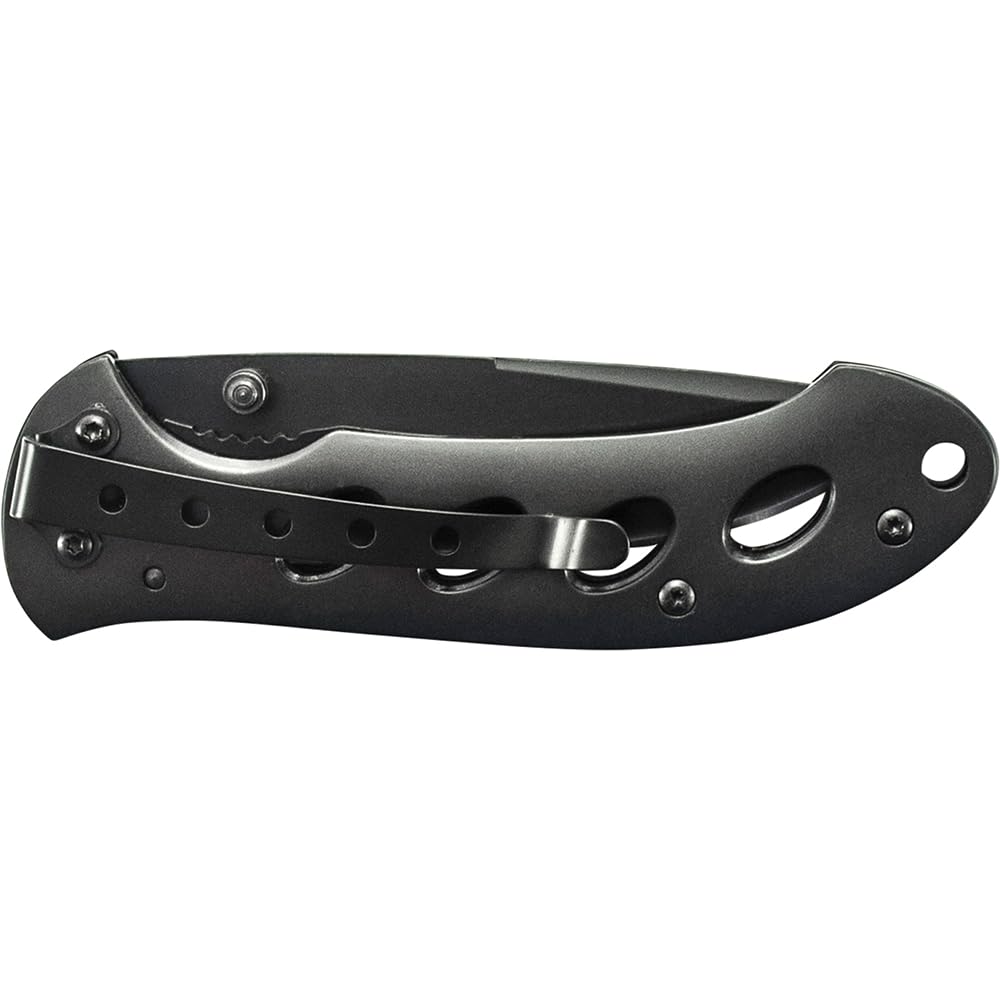 Smith & Wesson Oasis SW423B 7.5in S.S. Folding Knife with a 3.2in Drop Point Blade and Titanium Coated Handle for Outdoor, Tactical, Survival and EDC
