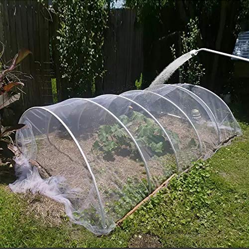 Agfabric Garden Netting Insect Pest Barrier Bird Netting for Garden Protection,Row Cover Mesh Netting for Vegetables Fruit Trees and Plants,6'x10',White
