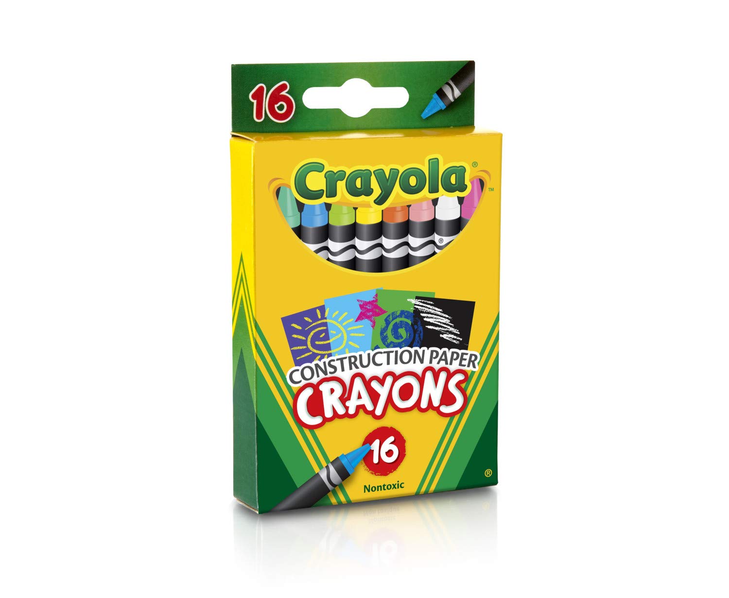 Crayola Construction Paper Crayons (16ct), Kids Crayons, Long-Lasting, Non-Toxic, Vibrant Colors for Kids Arts and Crafts, Ages 3+