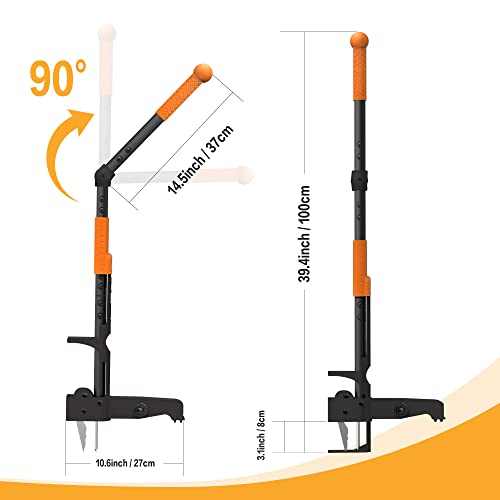 EEIEER Weed Puller Adjustable, 40ββ Stand-up Manual Weeders with 4 Claws, Efficient Weeding Tool for Lawn Yard Garden Patio