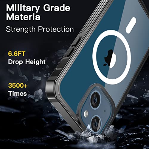 AICase for iPhone 13 Mini Case Compatible with Magsafe, Full Body Rugged with Built-in 9H Tempered Glass Screen Protector Heavy Duty Protection Shockproof Cover for iPhone 13 Mini Case 5.4"