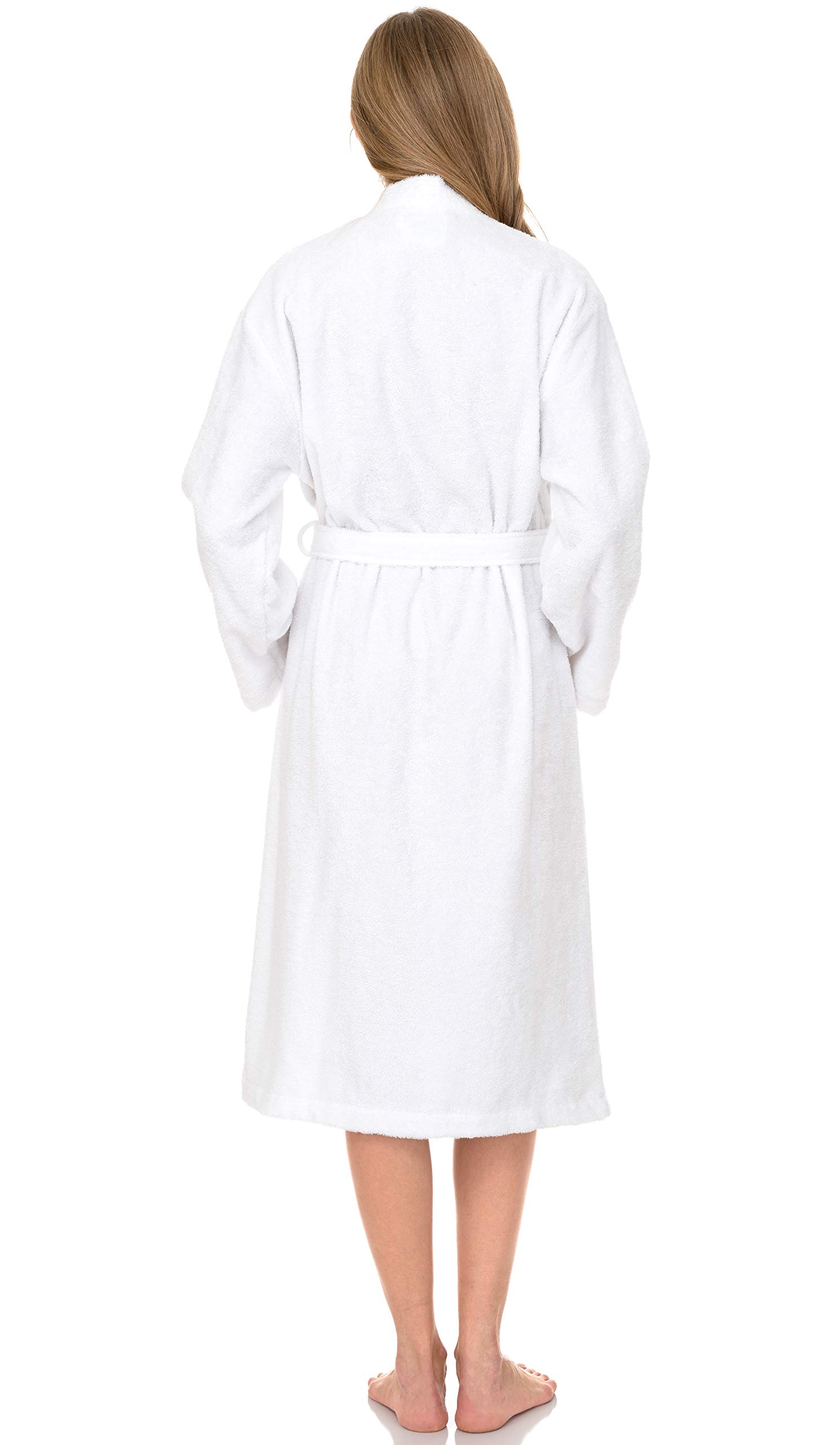 TowelSelections Womens Robe, Cotton Terry Cloth Robes for Women, Soft Kimono Bathrobe for Women Medium/Large White