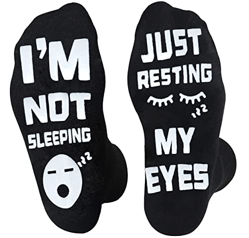 Easter Basket Stuffers for Kids Teenager Dad Mom Men Women, I'm Not Sleeping Just Resting My Eyes Funny Sock