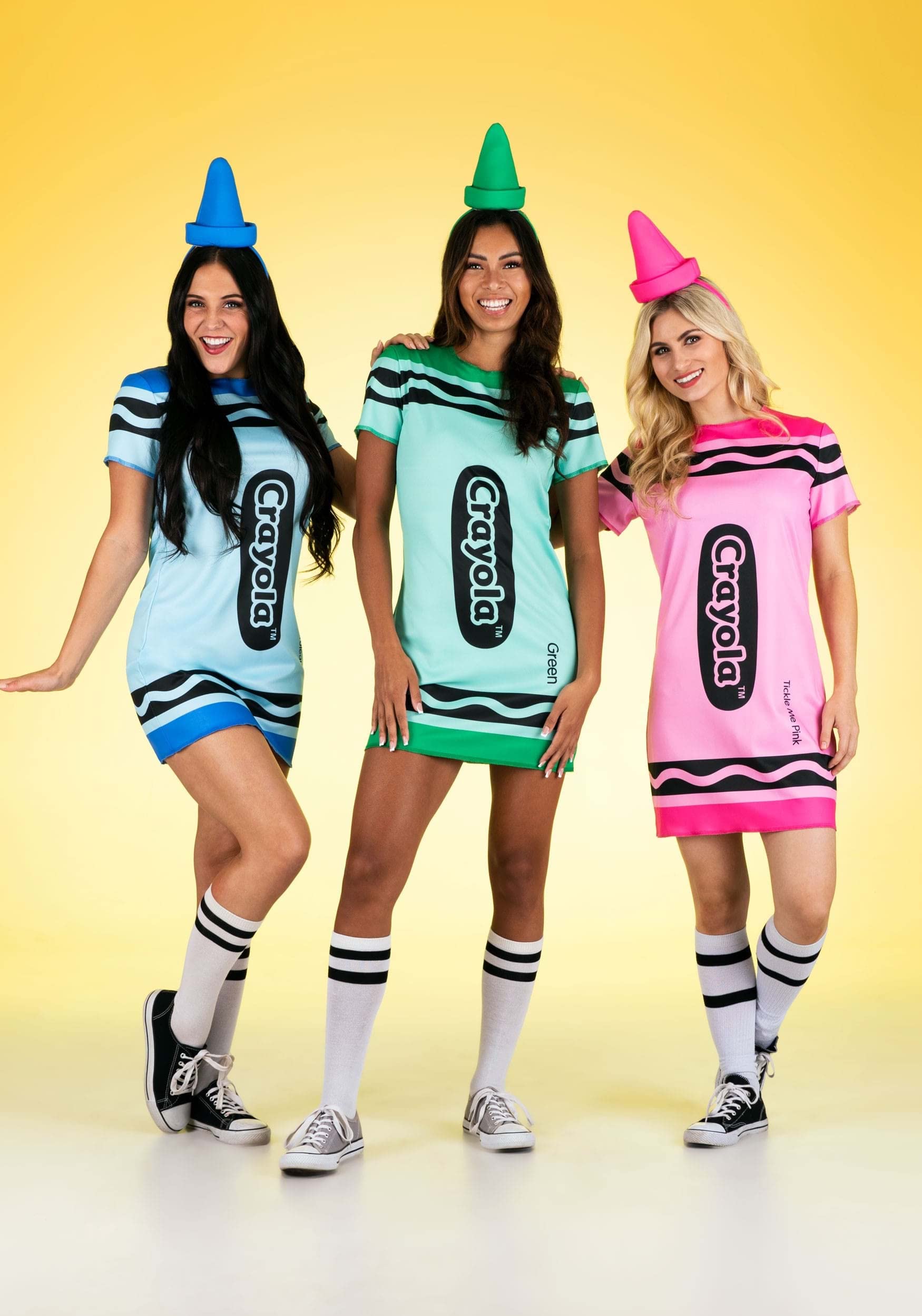 Green Crayola Crayon Women's Costume - Dress, Hat, Headband