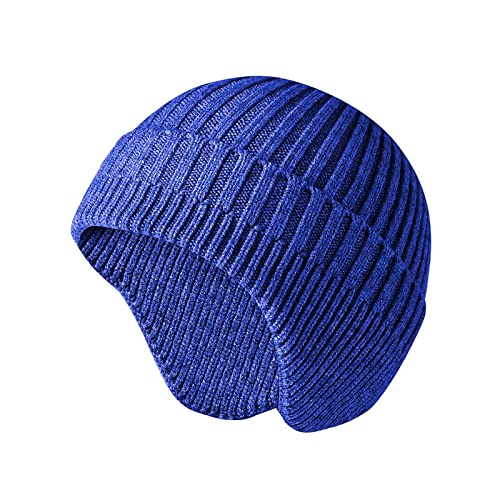 Christmas Letter a New Knit Hat Funny Knitted Hat Mens Christmas Stocking Mom Gift Ideas Winter Knitted Rib Hat Knitted Horns Hat Stocking Stuffers for Teen Girls Royal Blue
