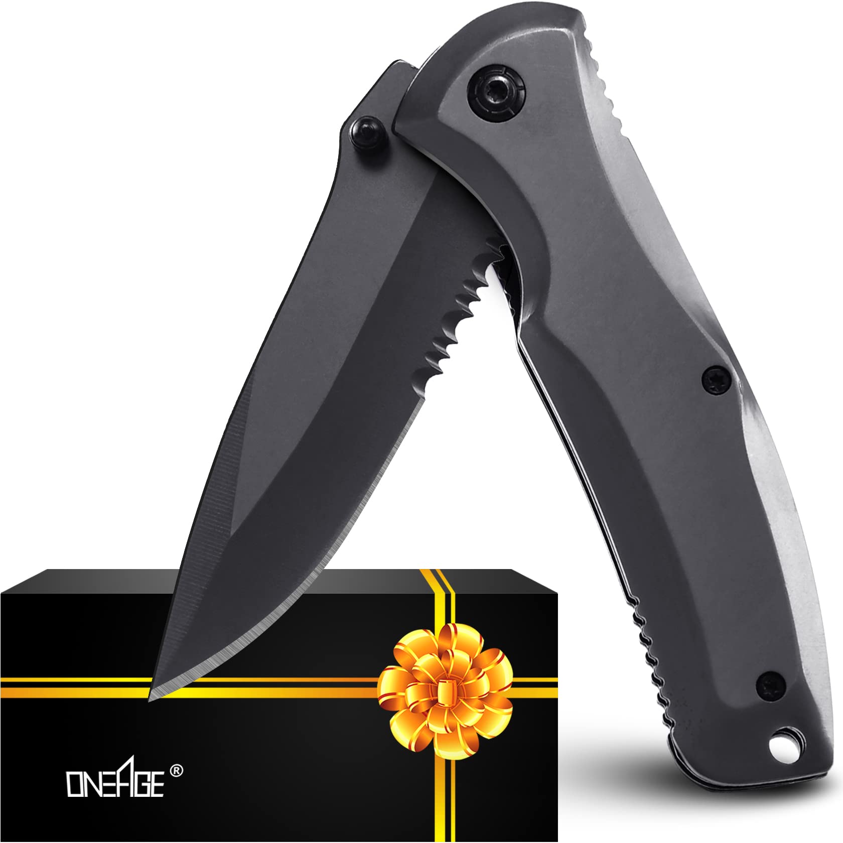 Dad Gifts for Fathers Day,Pocket Knife for Men,Christmas Stocking Stuffers for Boyfriend,Anniversary Birthday Gifts for Him Husband,Groomsman Gifts,Cool Folding Knife For Camping Hiking Fishing Survival