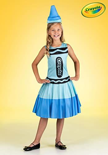Fun Costumes Blue Crayola Costume Dress for Kids - Includes Dress, Headband with Hat