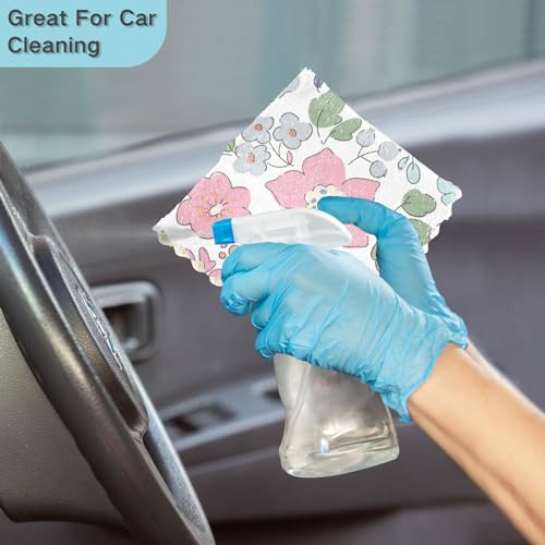 FRODOTGV Elegant Floral Pattern Kitchen Microfiber Towels New Home Tea Towels for Kitchen Kitchen Towels Terry Cloth Kitchen Hanging Hand Towels