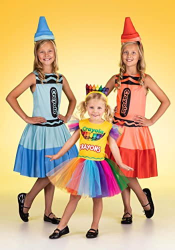 Fun Costumes Blue Crayola Costume Dress for Kids - Includes Dress, Headband with Hat