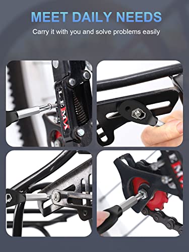 Keychain Screwdriver Tool 2 Pack, Poswlto 6-in-1 Screwdriver Set, Flathead and Phillips Bit, Hex Socket Wrench, Stocking Stuffers for Mens, Adults, Father, Husband, Employee, Christmas Gifts