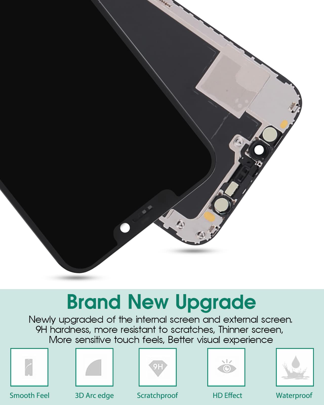 for iPhone 13 Mini Screen Replacement Kit for iPhone 13 Mini LCD Display for iPhone 13 Mini Digitizer LCD Touch Screen Assembly Repair Parts Incell Black (Not Original)
