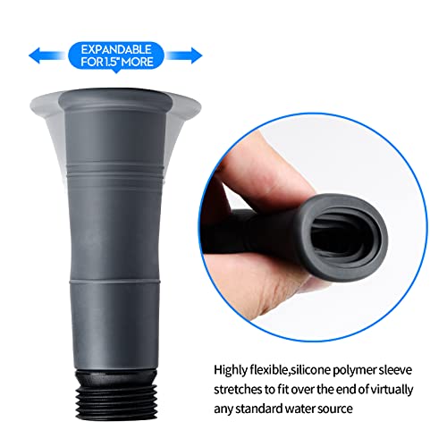 Hose Adapter, WarmSpray RV Dump Hose Attachment for Faucet, Garden/Sink/Bath Faucet Water Hose Bib