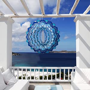 FENDISI Stainless Steel Wind Spinner- 3D Indoor Outdoor Garden Decoration Crafts Ornaments